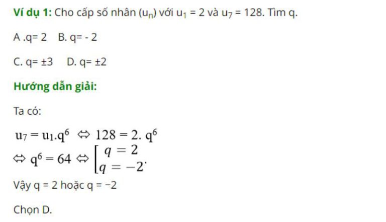 Công thức cấp số cộng, cấp số nhân chi tiết, dễ nhớ kèm bài tập